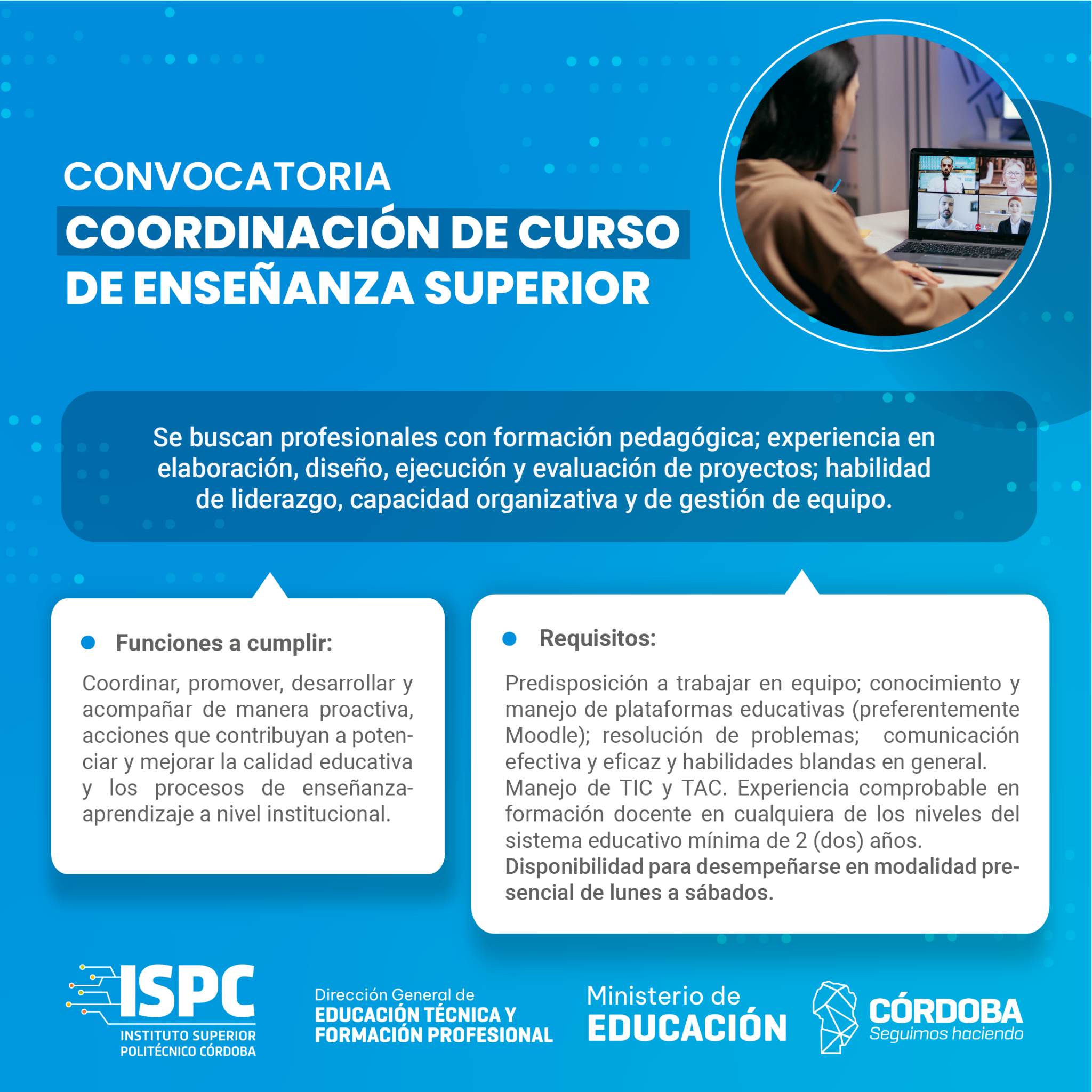 Convocatoria Coordinación de Cursos – ISPC